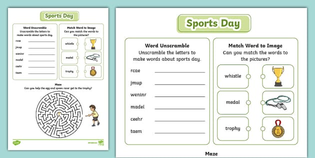 KS1 Sports Day Boredom Buster - PE - Activities - Twinkl