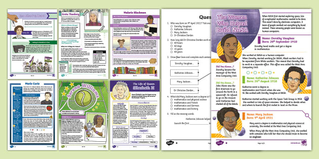 LKS2 International Women's Day Reading Comprehension Pack