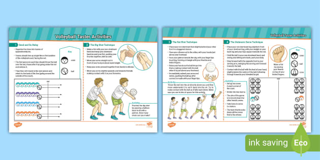 Volleyball skills and activities KS2 Net and Wall Games