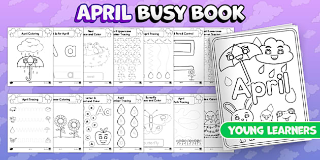 April Busy Book (teacher made) - Twinkl