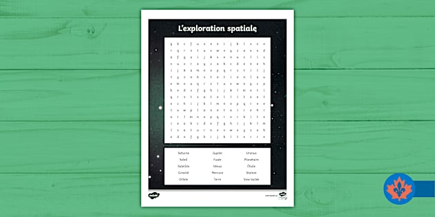 space exploration word search