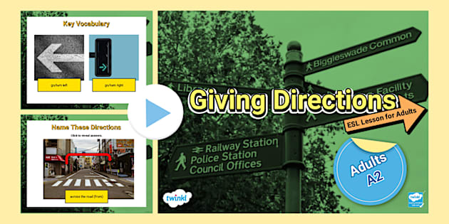 ESL Directions PowerPoint [Adults; A2] (teacher made)