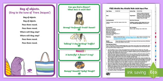 EYFS PSED My Marvellous Mind: Mindful Walk Adult Input Plan and ...