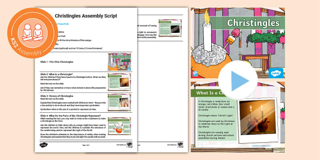 KS2 Christingles Assembly PowerPoint and Script - Twinkl