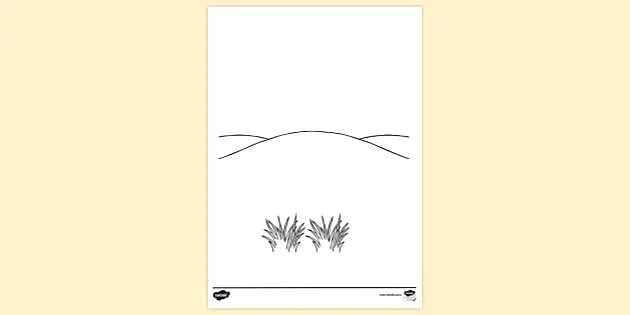 Grassy Hill Coloring Page