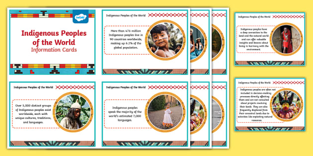 Indigenous Peoples of the World Information Cards for 3rd-5th Grade