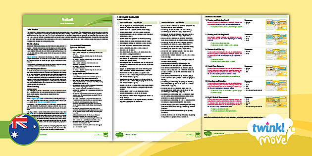 Move PE Year 6 Netball Unit Overview