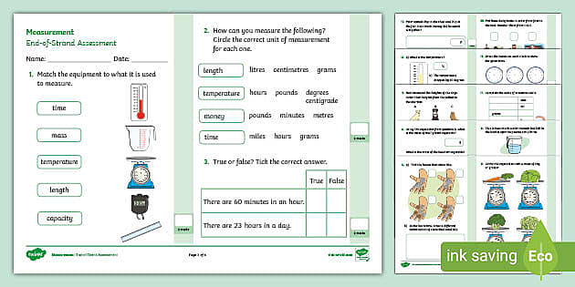 👉 Year 2 Measurement End-of-Strand Assessment