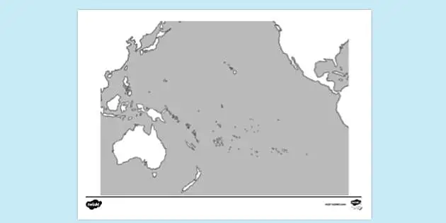 Pacific Islands Blank Map