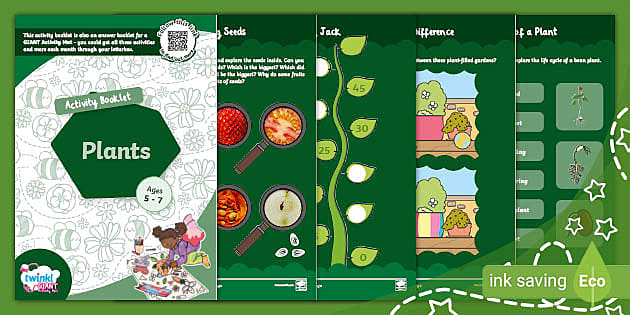 Plants Activity Booklet 5 to 7 years (teacher made) - Twinkl
