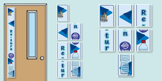 * NEW * Re-Turn Recycling Vertical Door Banner - Twinkl