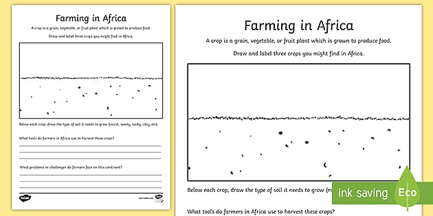 Farming in Africa Research Worksheet / Worksheet