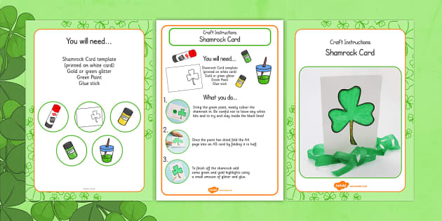 Shamrock Card Craft Instructions