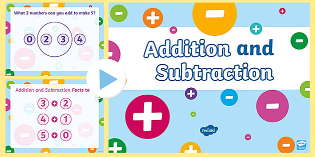 Addition And Subtraction Facts To 5 PowerPoint Twinkl