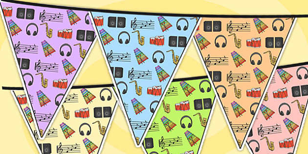 👉 Listening And Music Area Themed Bunting (teacher made)