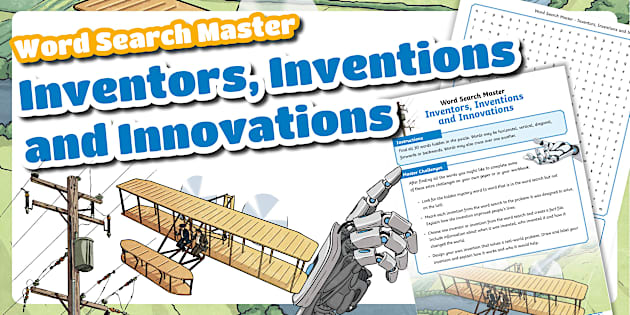 Word Search Master - Inventors, Inventions and Innovations