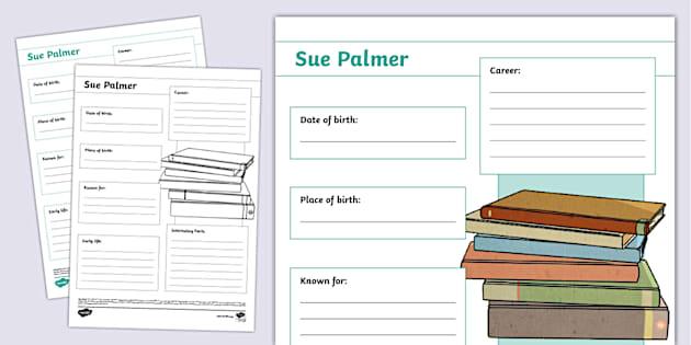 Sue Palmer Fact File Template (l'enseignant a fait) - Twinkl