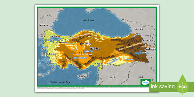 KS2 Türkiye Map - Twinkl - Geography (teacher made)