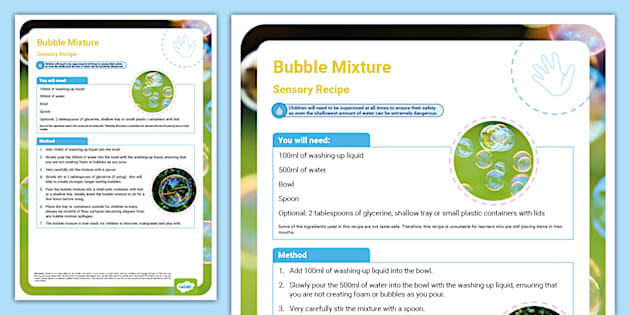 Bubble Mixture Recipe | Sensory Play | Summer | Twinkl EYFS