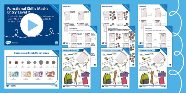 Maths Functional Skills: E2.12: Calculate Money with Pence up to One ...