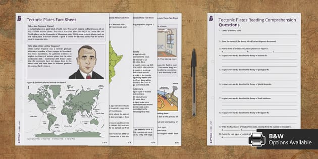 KS3 Tectonics Plate Reading Comprehension (Teacher-Made)