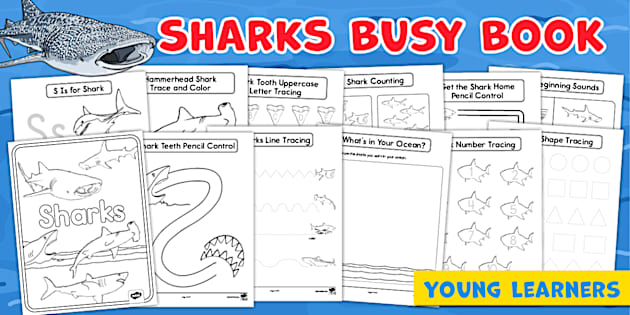 Sharks Toddler Busy Book (Hecho por educadores) - Twinkl