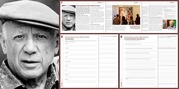 Extraordinary Lives: Pablo Picasso Reading Comprehension