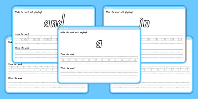 New Zealand Essential Spelling List 1 Playdough Mats