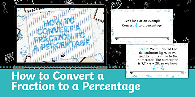Gr7 Maths How to Convert a Fraction to a Percentage - Video