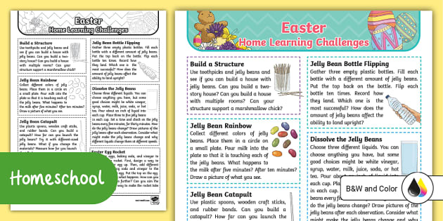 Easter Home Learning Challenges (teacher made) - Twinkl