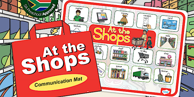 Preschool: At the Shops-Communication Mat