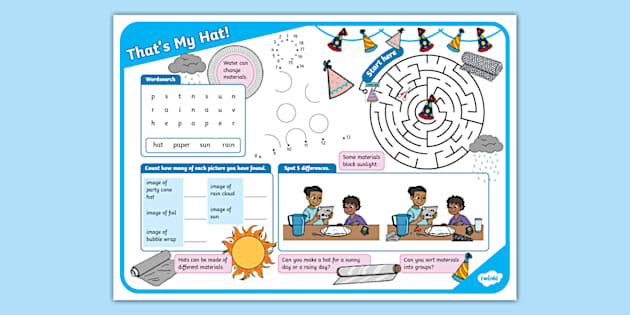 That's My Hat! Activity Mat (teacher made) - Twinkl
