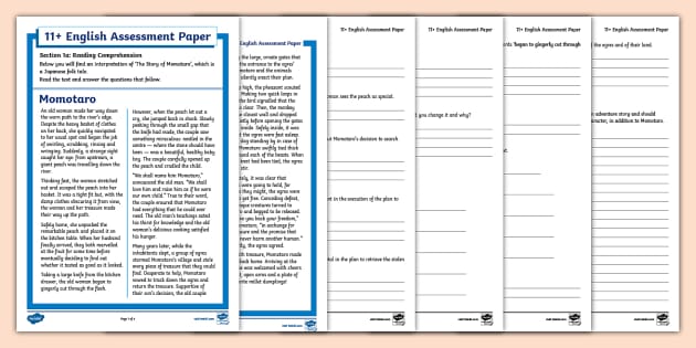 11+ English Practice Assessment Paper (teacher made)