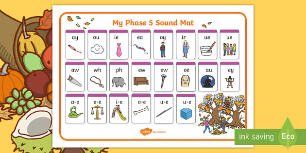 Autumn Themed Phase 5 Sound Mat (Hecho por educadores)