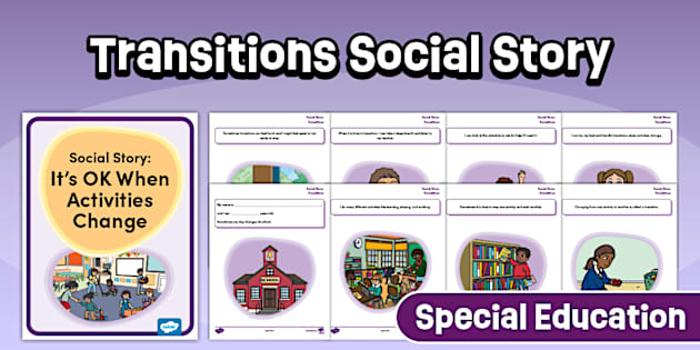 Transitions Social Story Booklet for Special Education