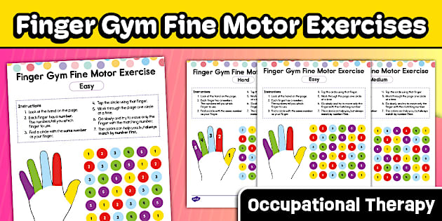 Finger Gym Fine Motor Exercises for Dysgraphia and OT