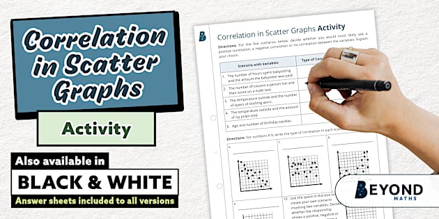 Correlation in Scatter Graphs Worksheet
