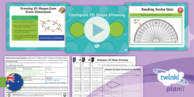 Year 5 Using Units of Measurement: 2D Shape Drawing Lesson 2