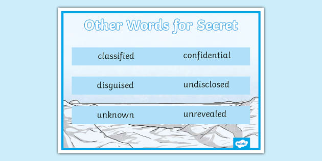 Other Words for Secret Word Mat (teacher made) - Twinkl