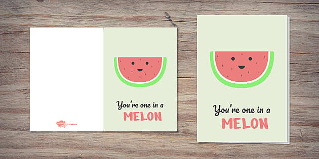 One In a Melon Card | Twinkl Party (Hecho por educadores)