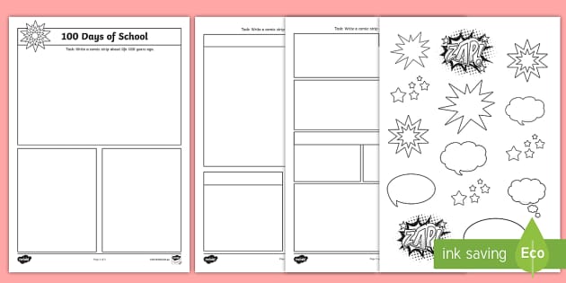 Comic Strip Activity Sheet Twinkl Writing And Drawing