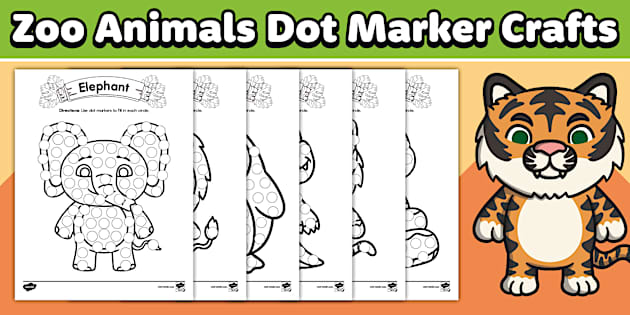 Zoo Animals Dot Marker Crafts