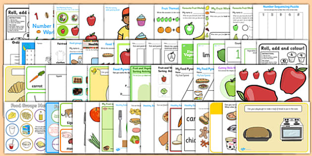 Food Activity Pack - Food Teaching Resources for Kids
