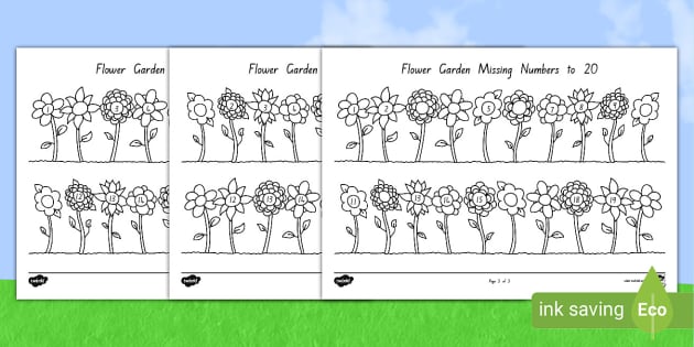 Flower Garden Missing Numbers To 20 profesor Hizo Twinkl Flower Garden Missing Numbers To 20 profesor Hizo Twinkl