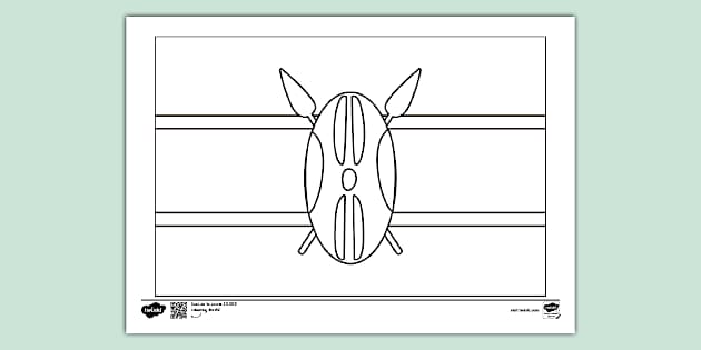 Kenya Flag Coloring Sheet (Teacher-Made) - Twinkl