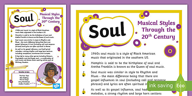 Musical Styles - 20th Century: History of Soul Music Poster