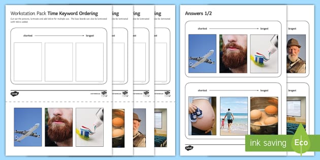 Workstation Pack: Time Keyword Ordering Activity Pack