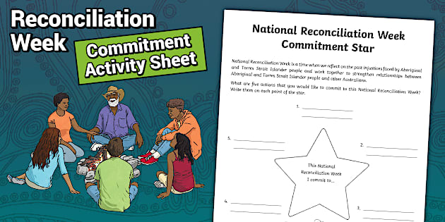 Reconciliation Week Commitment Worksheet | Year 3-6