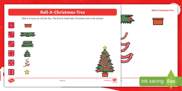 Roll A Christmas Tree Game öğretmen Yaptı Twinkl