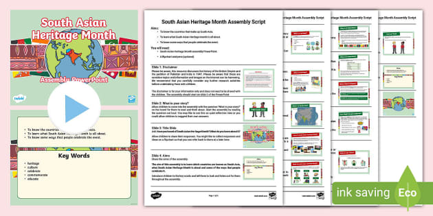 South Asian Heritage Month Whole School Assembly - Twinkl